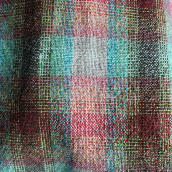 Vintage | Skirts | 6s Coral Mint Handmade Vintage Tartan Aline | Poshmark